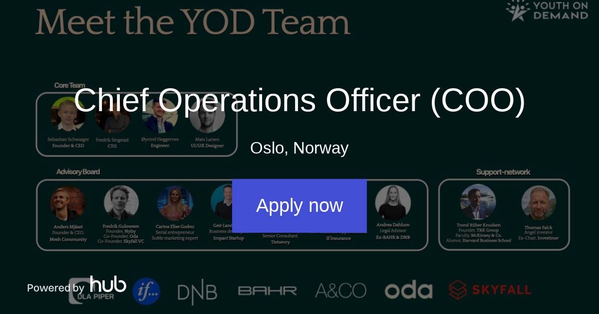The Hub | Chief Operations Officer (COO) | Youth on Demand