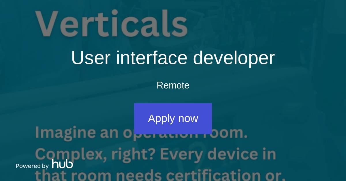 The Hub | User interface developer | Medflow