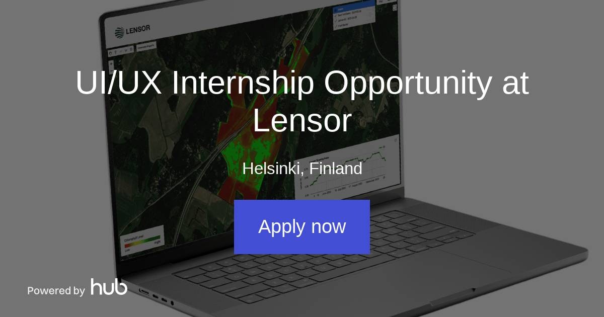 The Hub | UI/UX Internship Opportunity at Lensor | Lensor