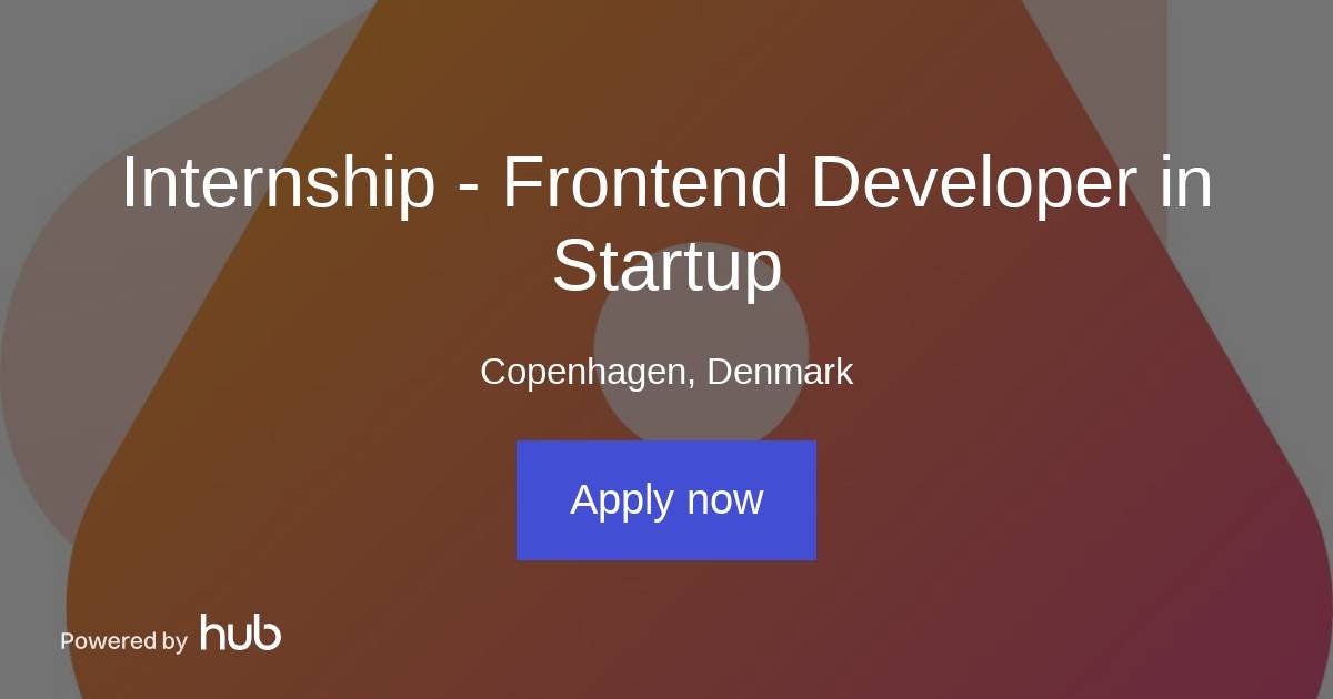 The Hub | Internship - Frontend Developer in Startup | AdPlenty