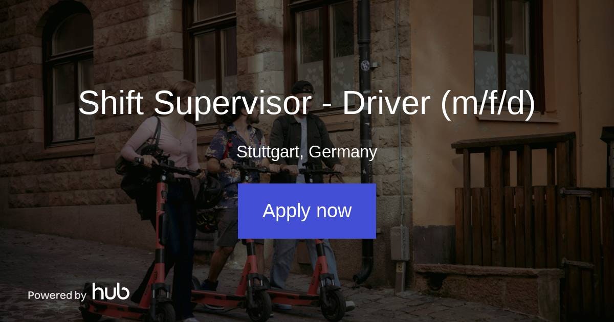 The Hub | Shift Supervisor - Driver (m/f/d) | Voi Technology
