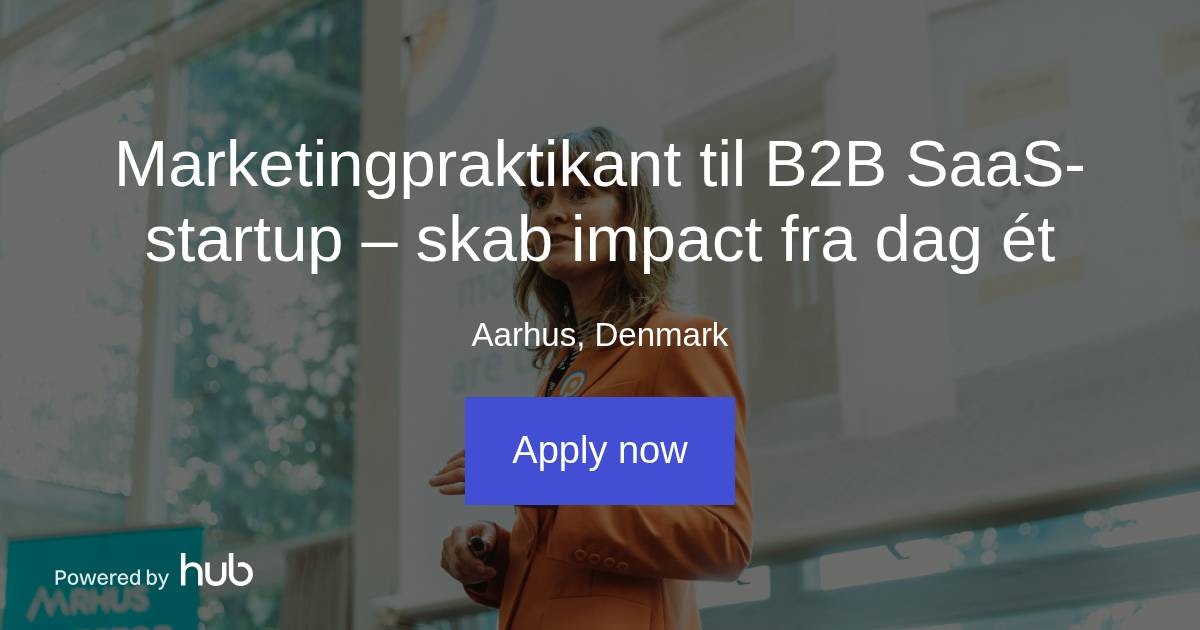 The Hub | Marketingpraktikant til B2B SaaS-startup – skab impact fra dag ét | PhoneStamp