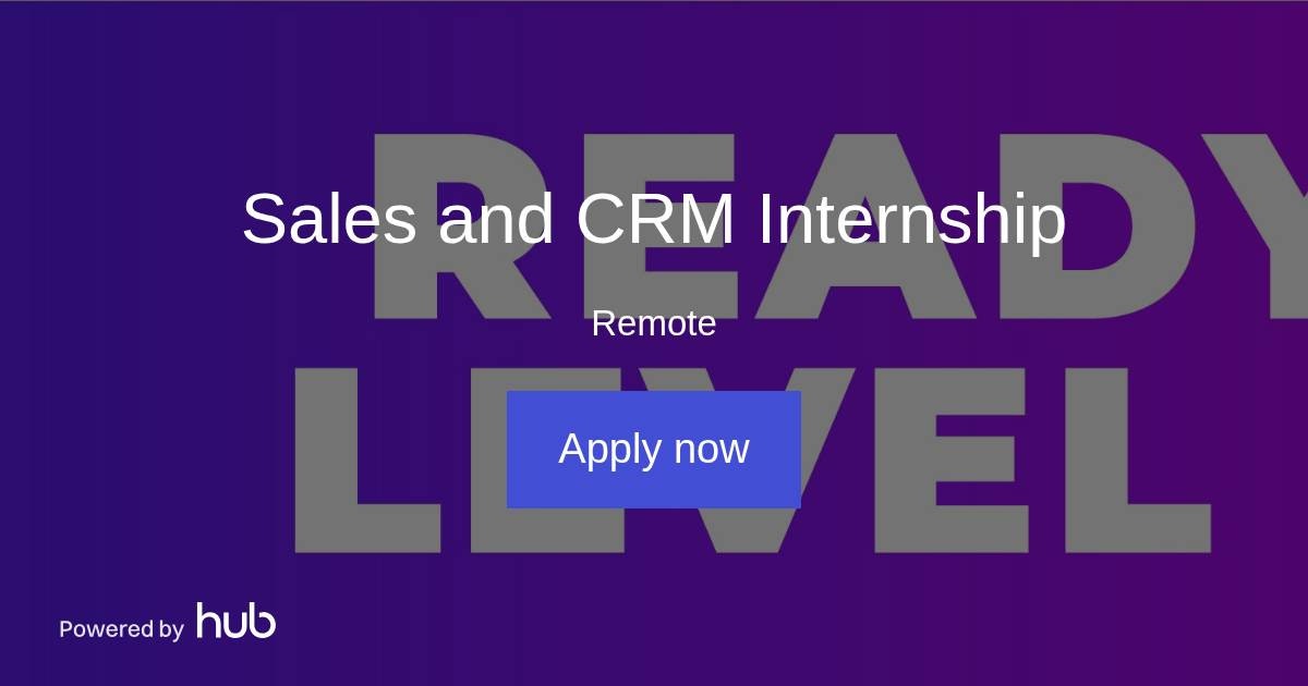 The Hub | Sales and CRM Internship | Coursfy