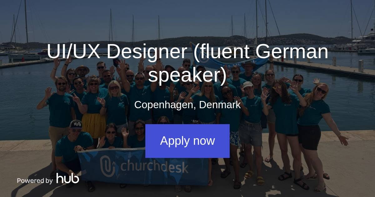 The Hub | UI/UX Designer (fluent German speaker) | ChurchDesk