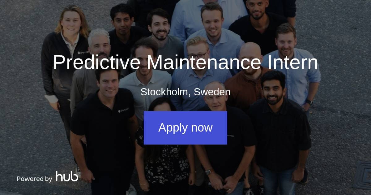 The Hub | Predictive Maintenance Intern | IPercept Technology AB