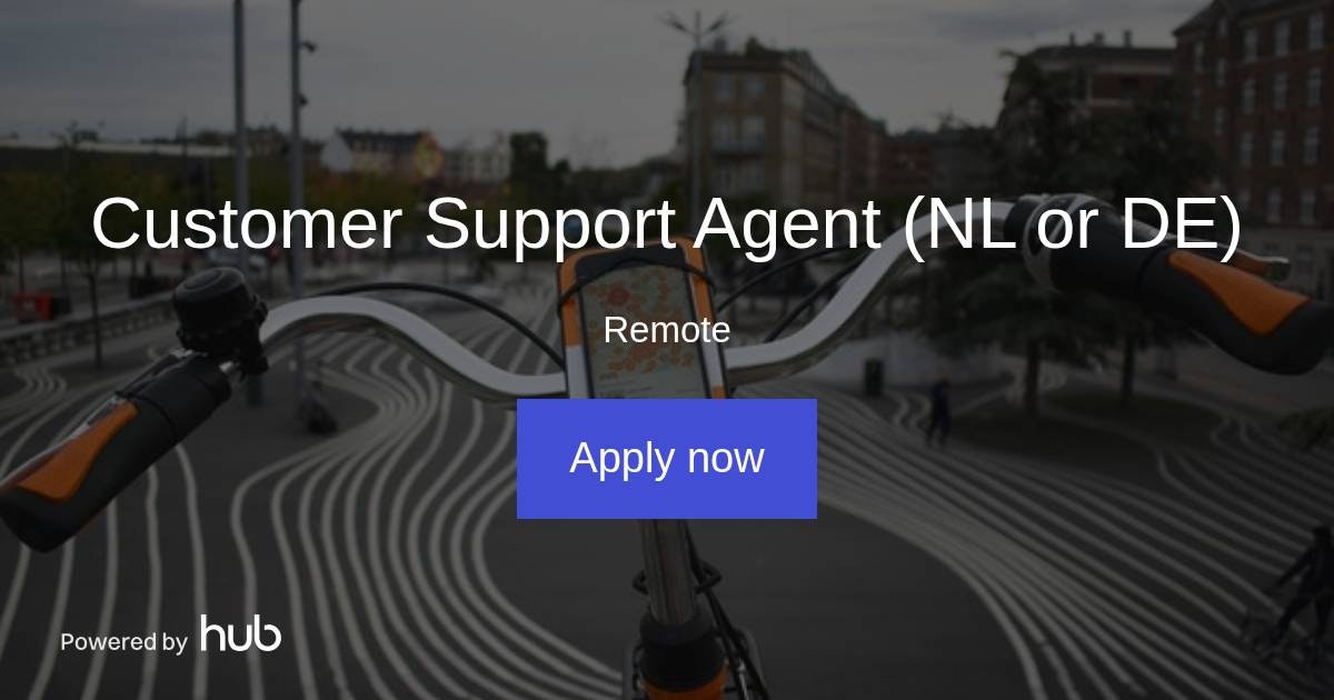 The Hub | Customer Support Agent (NL or DE) | Donkey Republic
